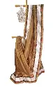 VIC Golden Silk Tissue Saree Multi-Color & Silver Tissue Border With ...